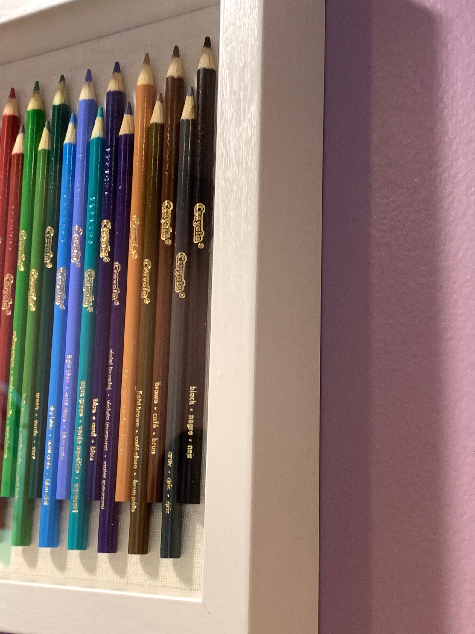 Crayola Colored Pencils Shadowbox Frame 9" X 9" - Fun Wall Art - Kids ...