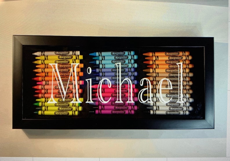 Crayola Crayon Shadowbox Frame Fun Wall Art Kids Room - Etsy