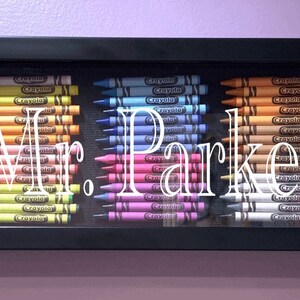 Crayola Crayon Shadowbox Frame - Teacher Gift - Classroom Decor - Wall ...