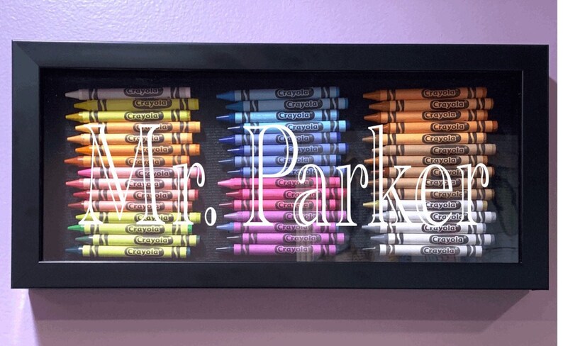 Crayola Crayon Shadowbox Frame - Teacher Gift - Classroom Decor - Wall ...