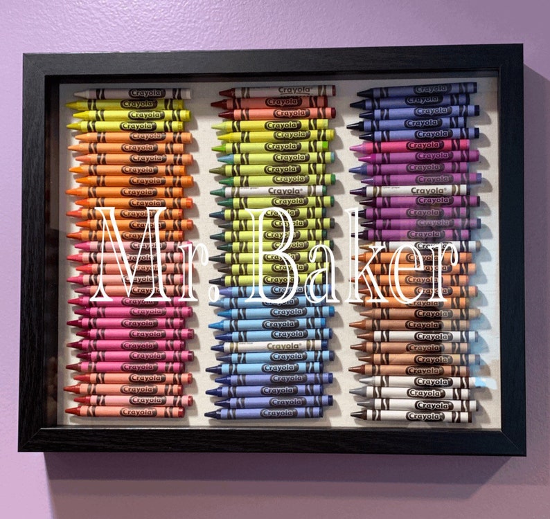Crayola Crayon Shadowbox Frame 11" X 14" - Teacher Gift - Classroom ...