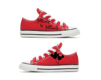 Converse Hand Painted With Mickey Mouse Design | Etsy