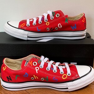 Converse Hand Painted With Alphabet Design - Upper and Lower Case ...