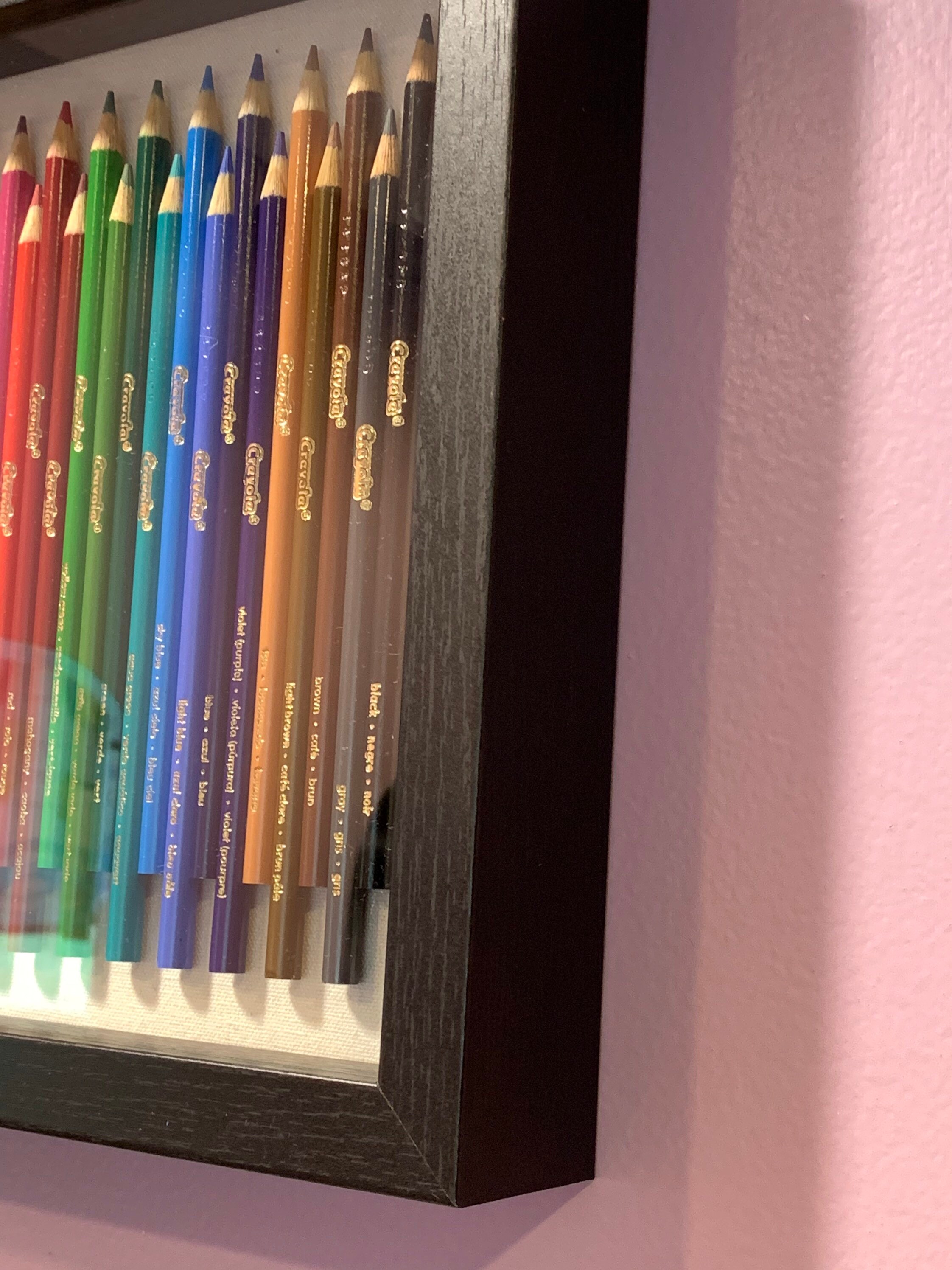 Crayola Colored Pencils Shadowbox Frame 9" X 9" - Fun Wall Art - Kids ...