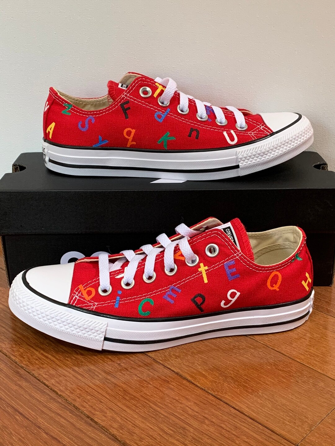 Converse Hand Painted With Alphabet Design - Upper and Lower Case ...