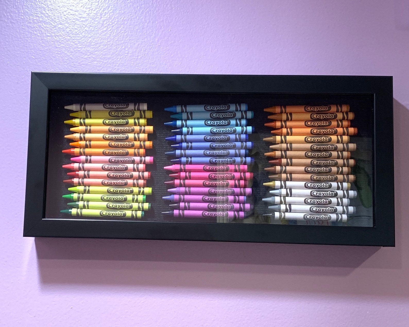Crayola Crayon Shadowbox Frame - Teacher Gift - Classroom Decor - Wall ...