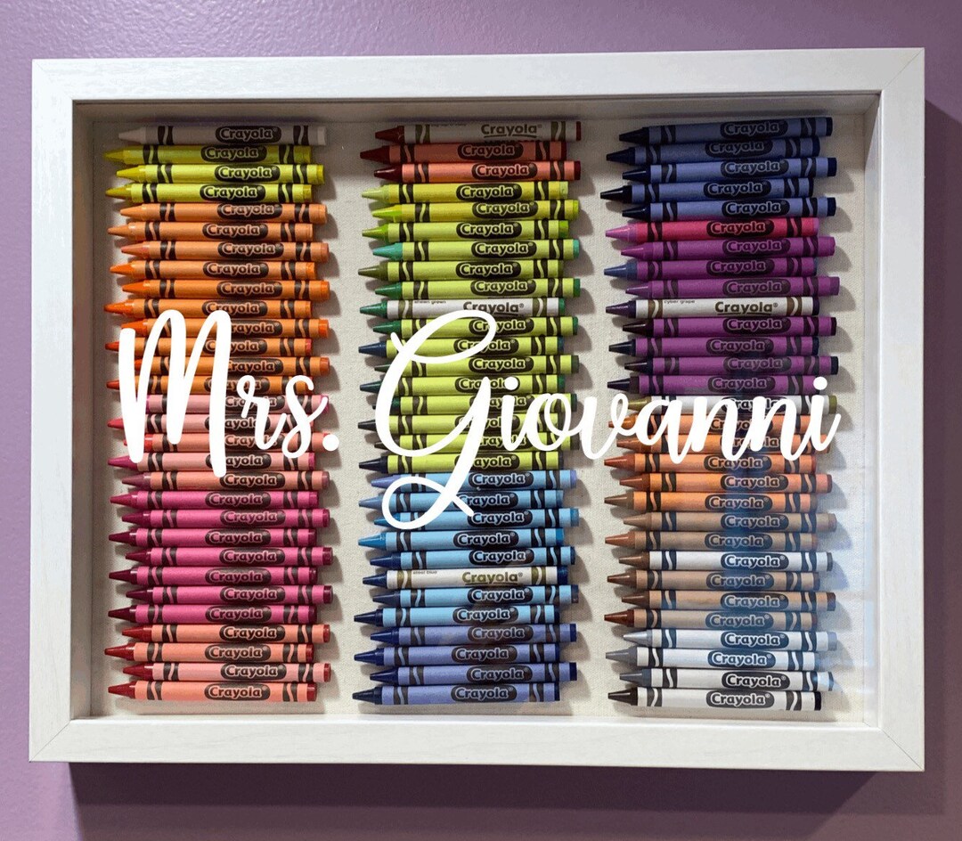Crayola Crayon Shadowbox Frame 11" X 14" - Teacher Gift - Classroom ...