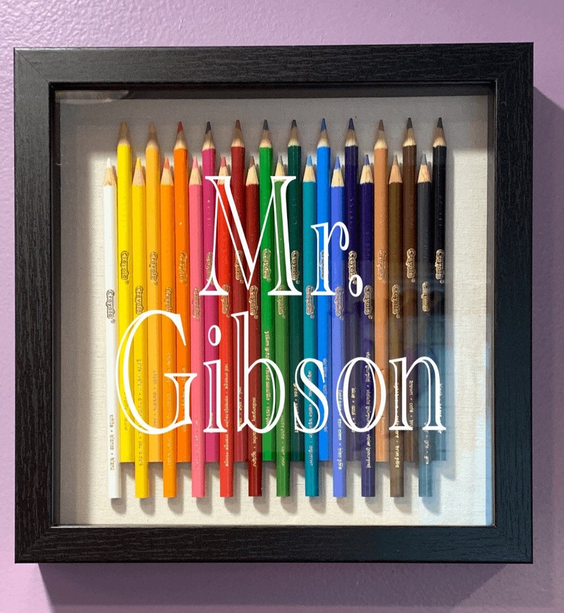Crayola Colored Pencils Shadowbox Frame 9" X 9" - Teacher Gift ...