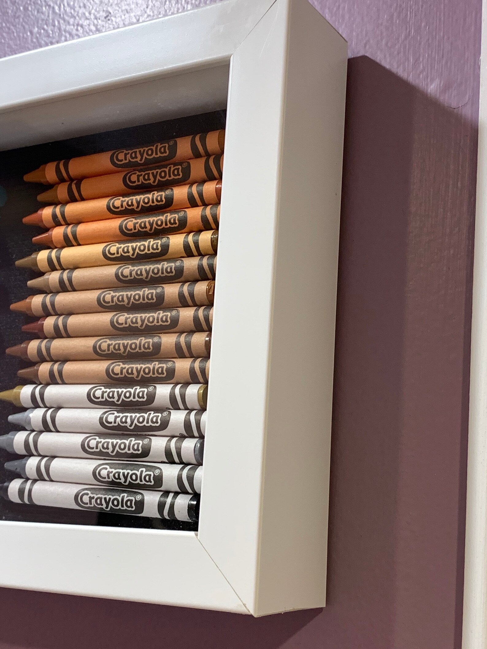 Crayola Crayon Shadowbox Frame - Teacher Gift - Classroom Decor - Wall ...