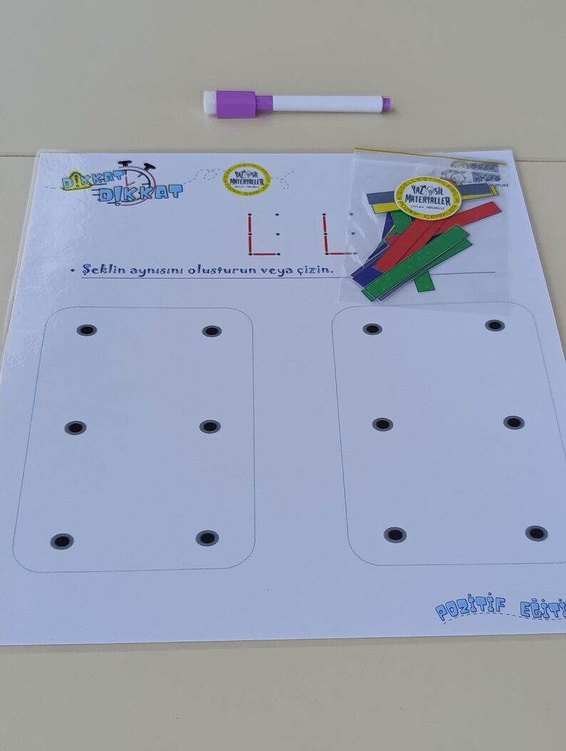 Laminated Shape Building Activity for Kids, Pattern Matching Game, Fine ...