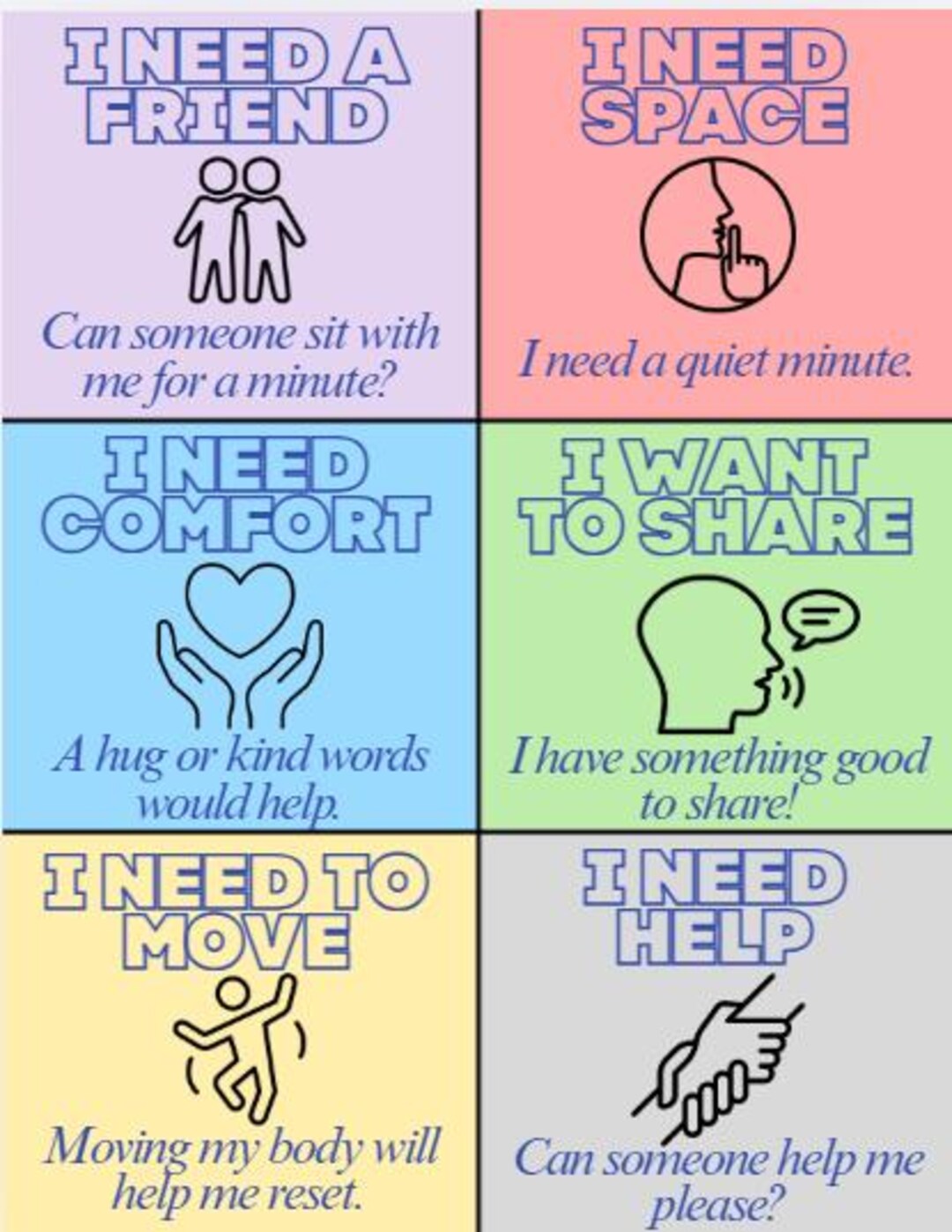 Color-coded Emotional Regulation Toolkit for Kids - Etsy