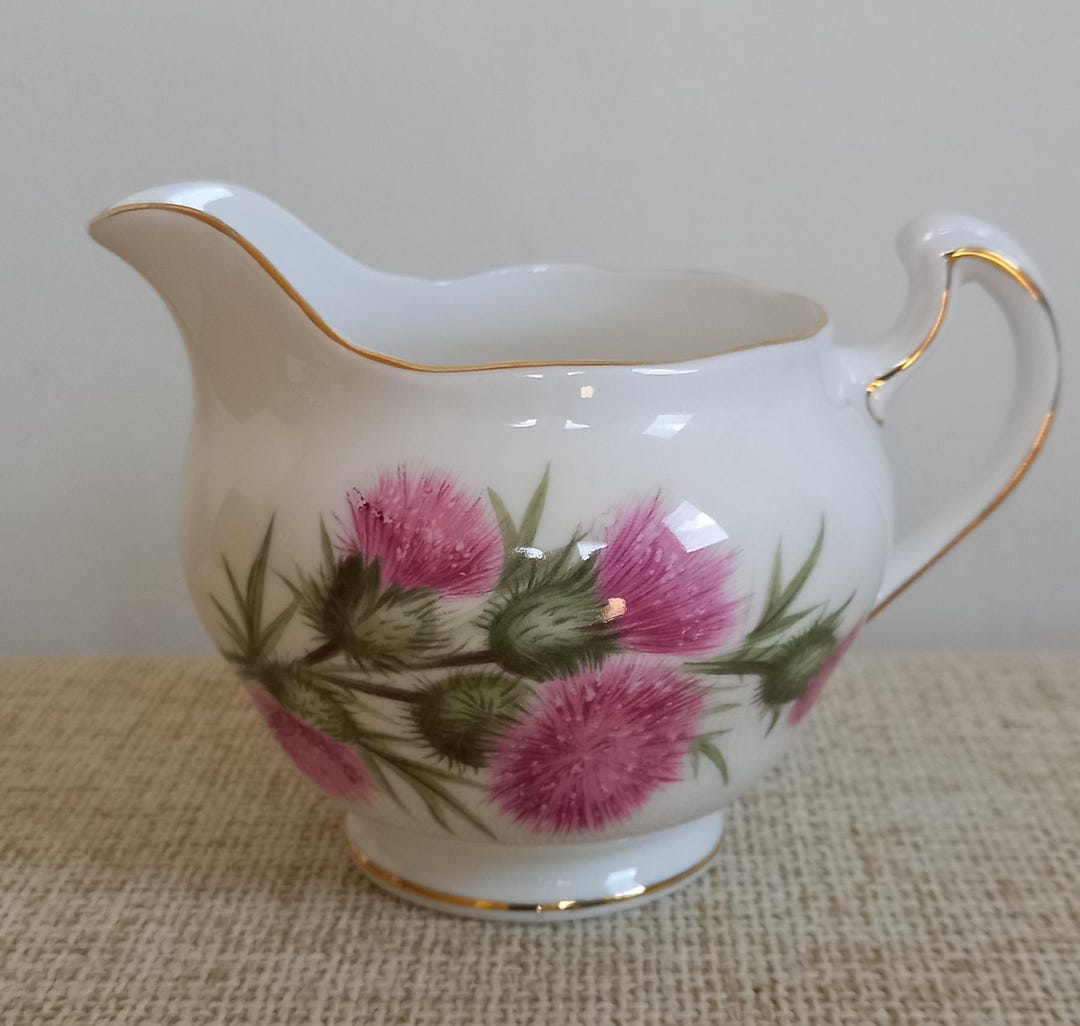 China Milk Jug, Scottish Thistles, Vintage Jug, Afternoon Tea ...