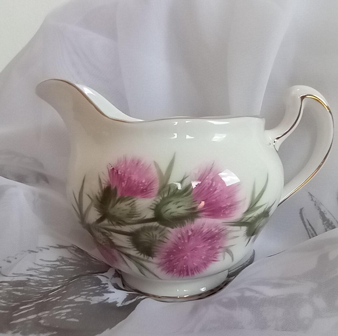 China Milk Jug, Scottish Thistles, Vintage Jug, Afternoon Tea ...