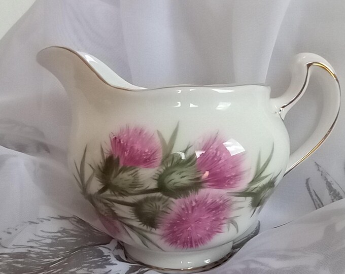 China Milk Jug, Scottish Thistles, Vintage Jug, Afternoon Tea ...