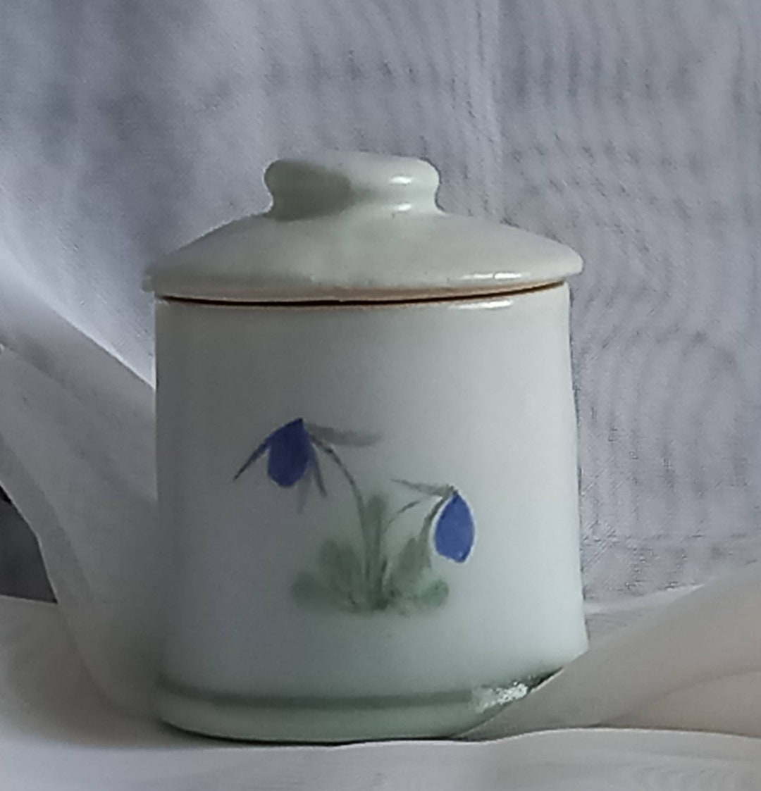 Scottish Buchan Pottery, Vintage Mustard Pot, Bluebells, Edinburgh ...