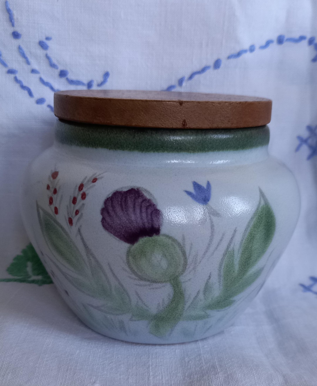 Scottish Vintage Pottery, Buchan Bluebell Lidded Pot, Edinburgh ...