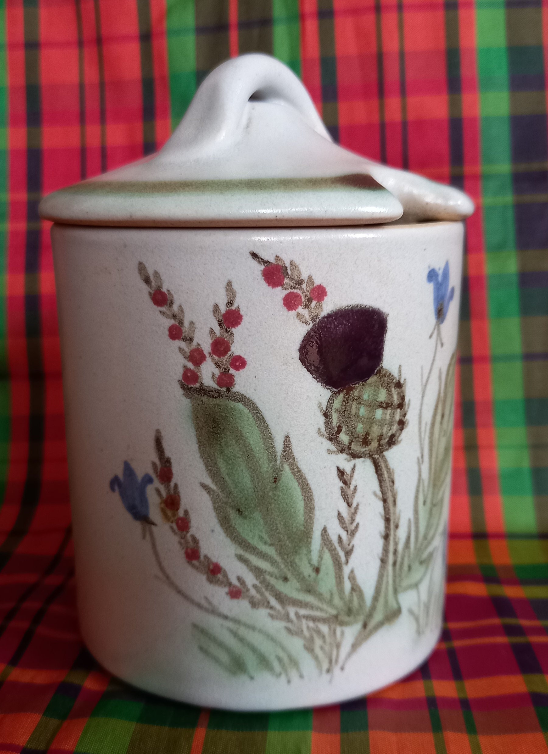 Scottish Thistle Pottery Vintage, Edinburgh, Jam Pot, Preserves, Buchan ...