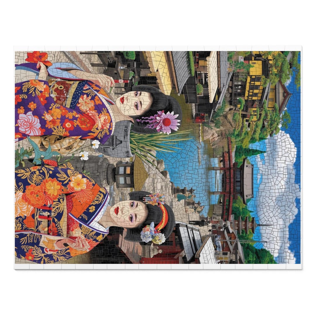 Kyoto Scene Jigsaw Puzzle With Tin Traditional Japanese Landscape - Etsy