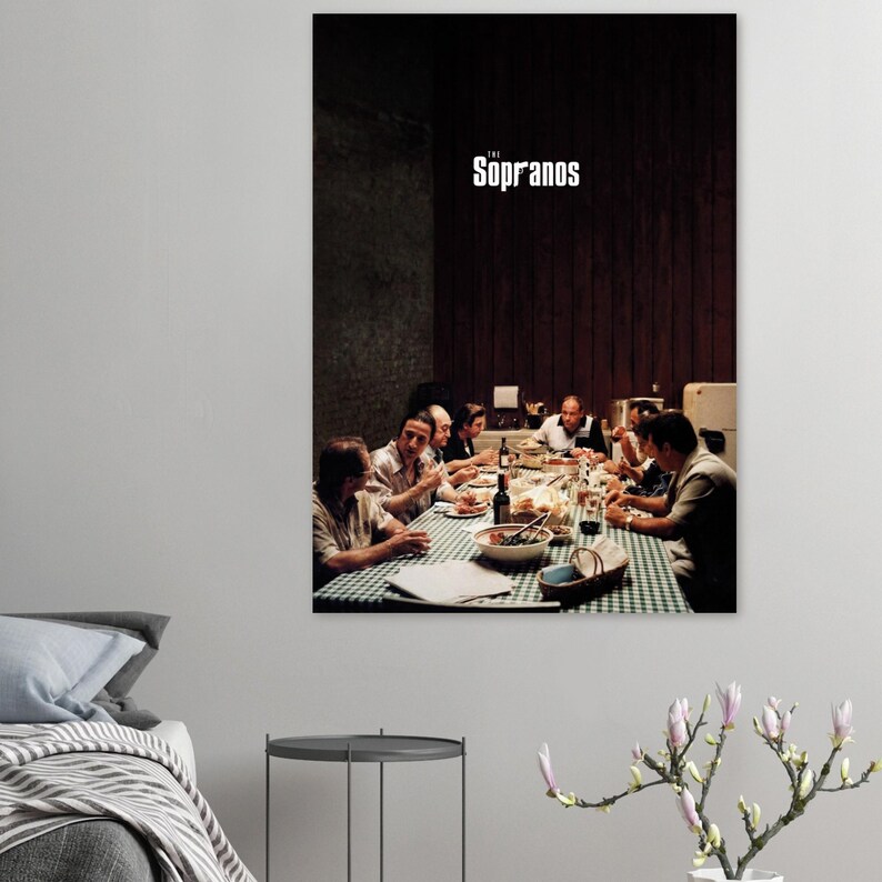 The Sopranos Poster – Iconic Family Dinner Table Wall Art, Tony Soprano ...