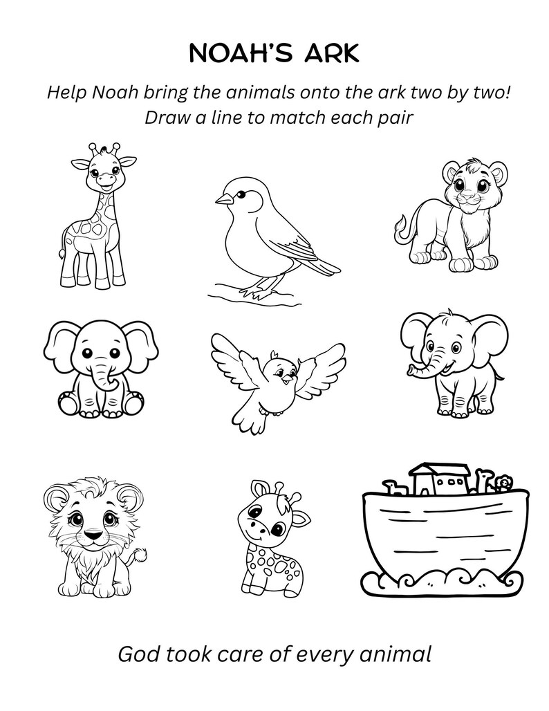 Noah's Ark Activity Pack | Bible Coloring Pages, Christian Learning ...