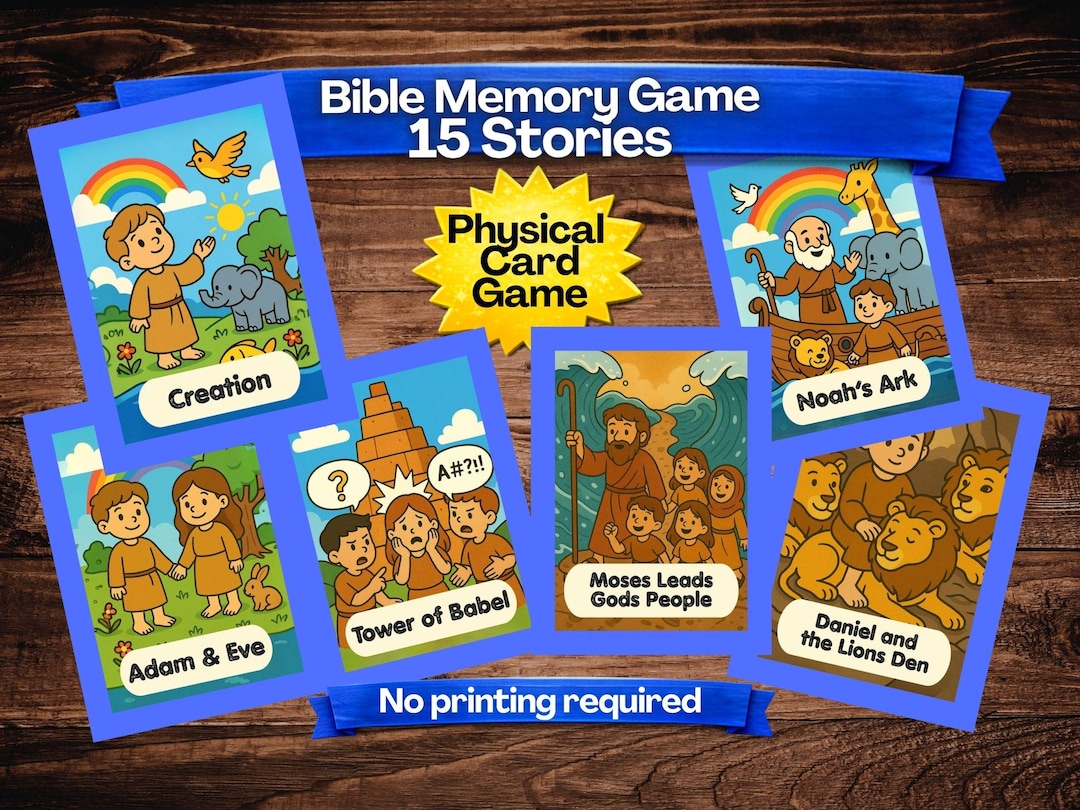 Old Testament Bible Story Matching Game for Kids | Christian Memory ...