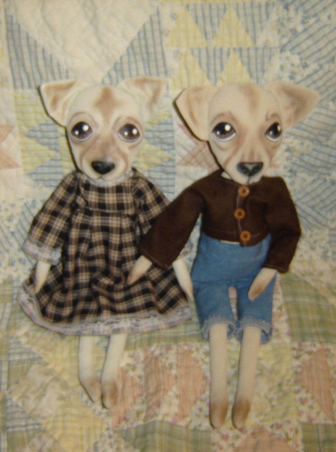 Primitive Doll PATTERN, Animal Doll Pattern, Chihuahua Dog, Art Doll ...