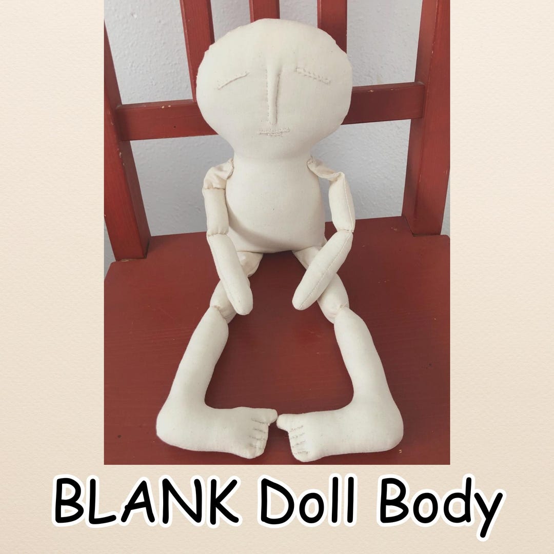 BLANK Doll Body, Primitive Decor, Unfinished Cloth Doll - Etsy