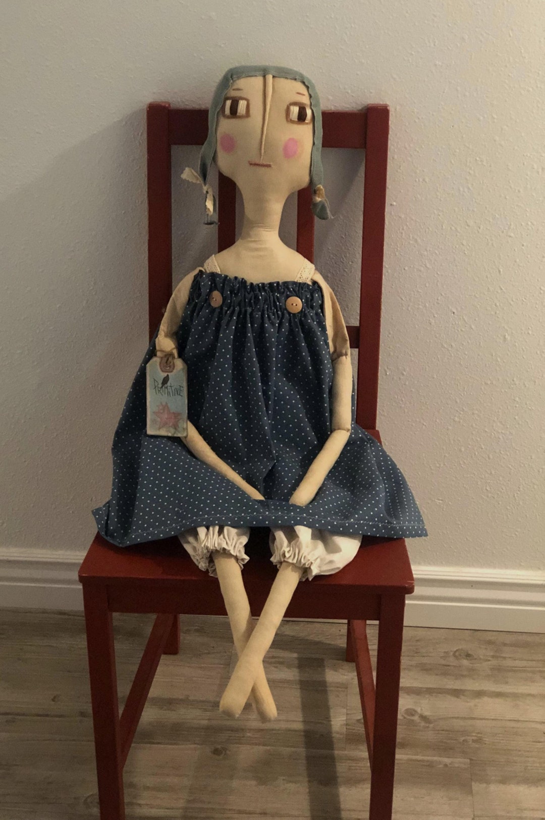 SALE, Made to Order, Large Primitive Doll, Folk Art Doll, Cloth Doll ...