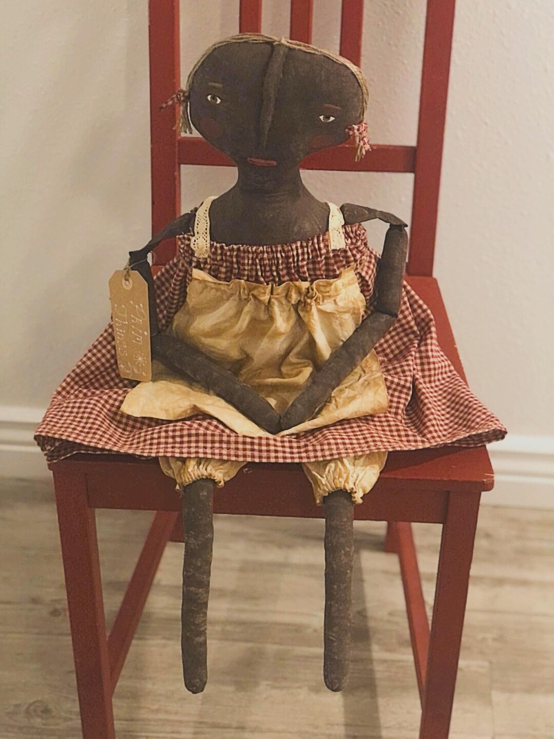 Made to Order, Primitive Doll, Folk Art Doll, Black Cloth Doll ...