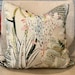 Green, Pink and Aqua and Ivory Floral Pillow Cover / Designer Hamilton ...