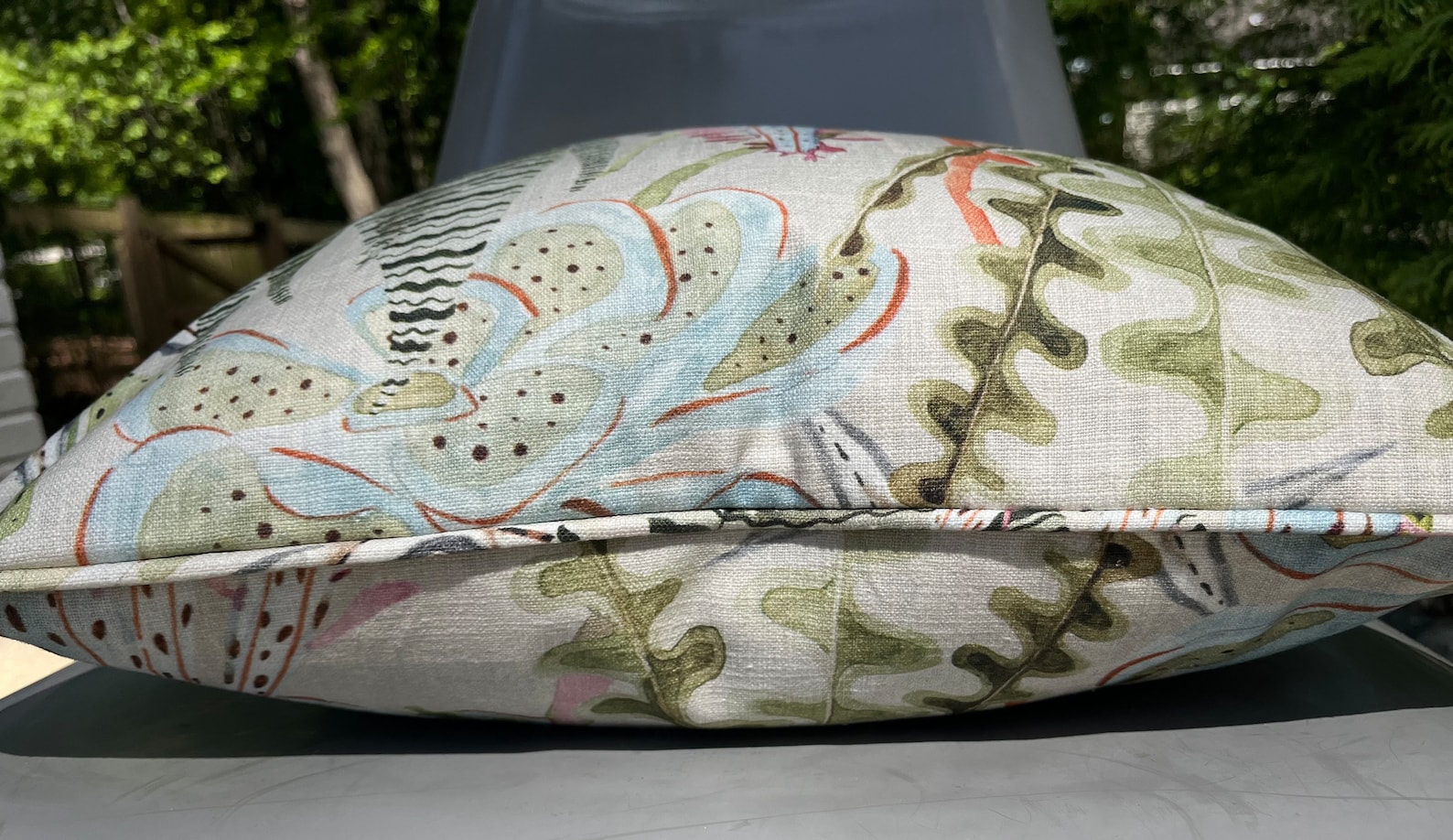 Green, Pink and Aqua and Ivory Floral Pillow Cover / Designer Hamilton ...