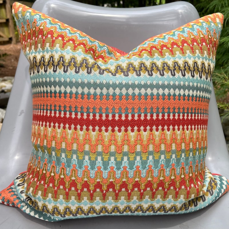Aqua Red Orange Etsy