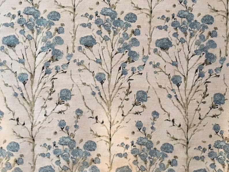 Light Blue and Ivory Floral Tapestry Pillow Covers / Designer - Etsy