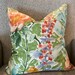 Green, Pink and Aqua and Ivory Floral Pillow Cover / Designer Hamilton ...