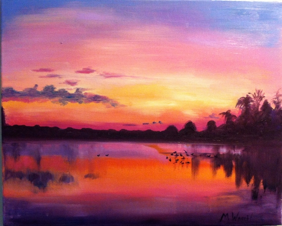 Pink Sunset Landscape