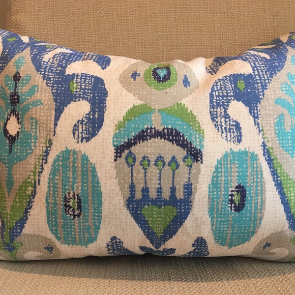 Outdoor Ikat Pillow - Etsy
