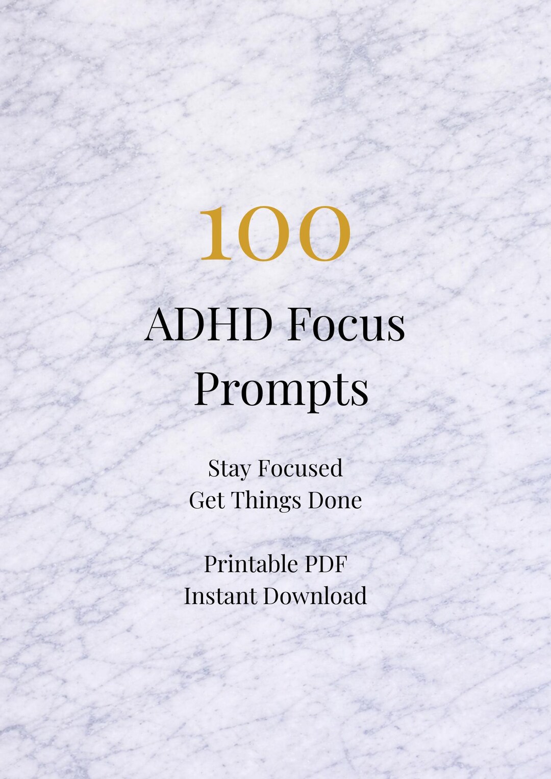 ADHD Focus Journal Prompts 100 Prompts Printable PDF Improve Focus ...