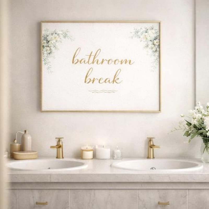 Bathroom Break Sign - Etsy