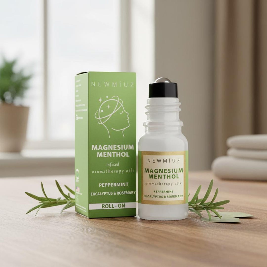 Magnesium Menthol Headache Relief Roll on – Natural Migraine + Sinus ...