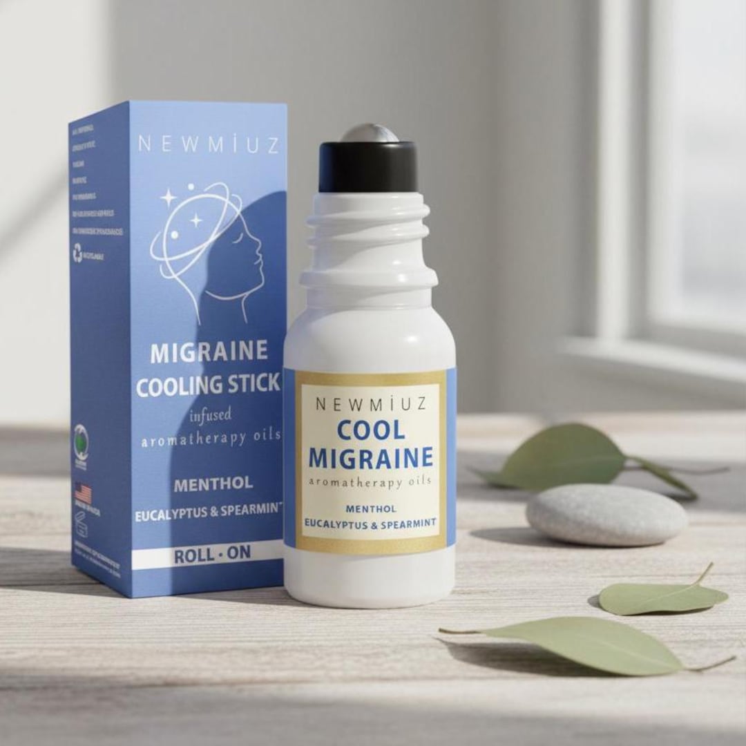 Cool Menthol Migraine Roll-on Stick With Peppermint and Eucalyptus ...