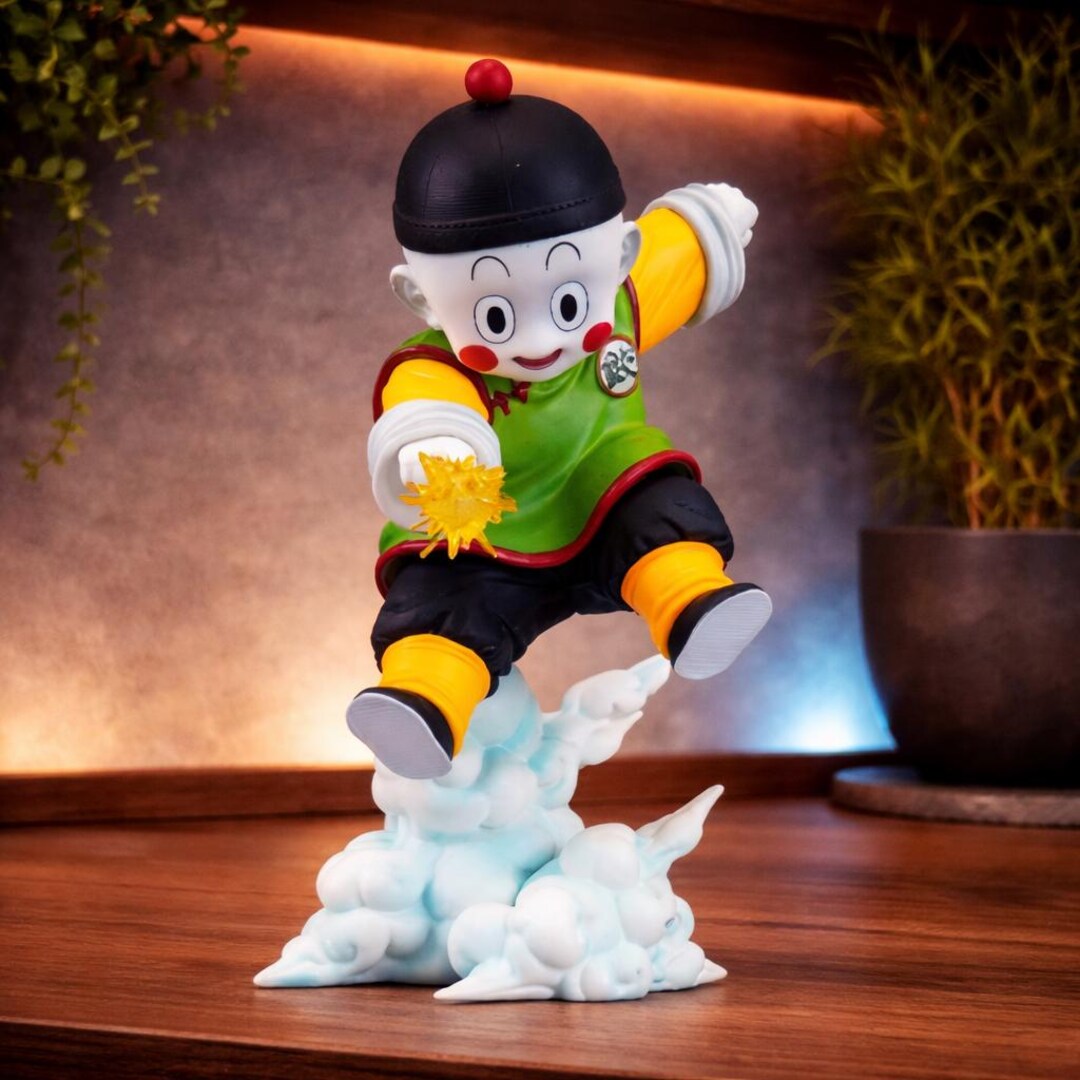 Dragon Ball Z Chiaotzu Action Figure: Detailed Anime Statue Collectible ...