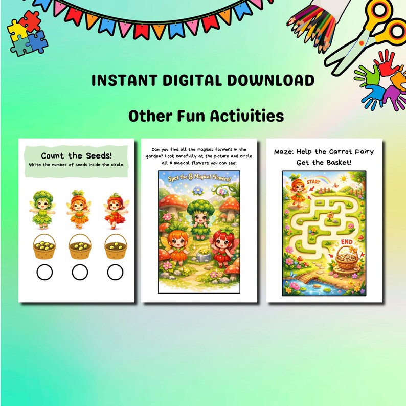 Preschool Worksheets Storybook - Printable Learning Activity for Kids ...
