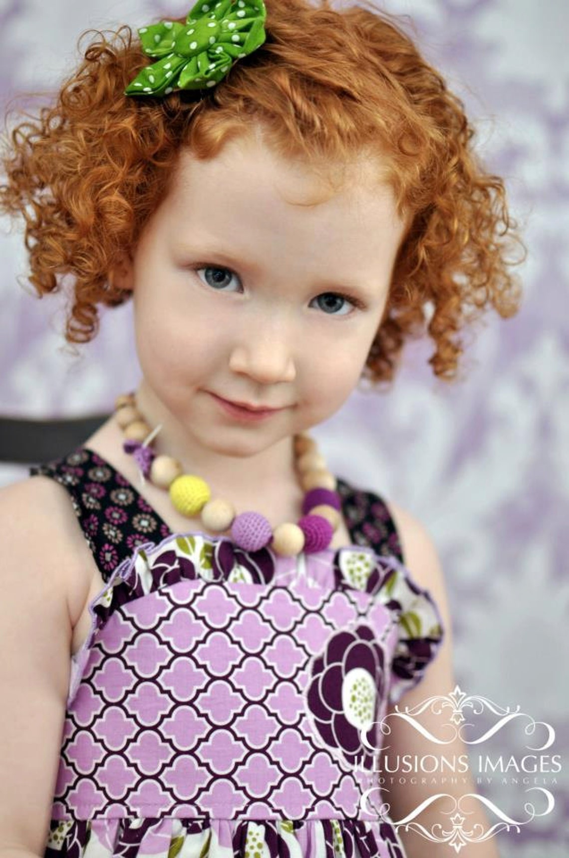 Simplyacircle’s Little Girl Necklace-little Girl Necklace-wooden and ...
