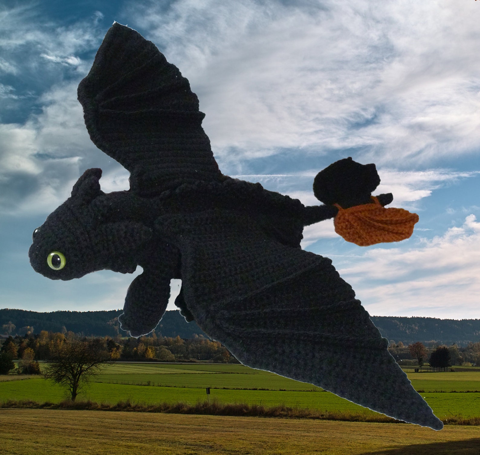 Toothless Dragon night Fury Pattern in PDF - Etsy