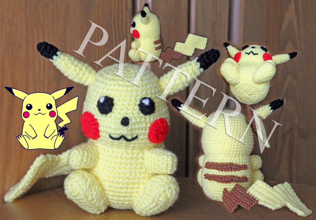 Crochet Pokemon Pikachu Pattern in PDF - Etsy