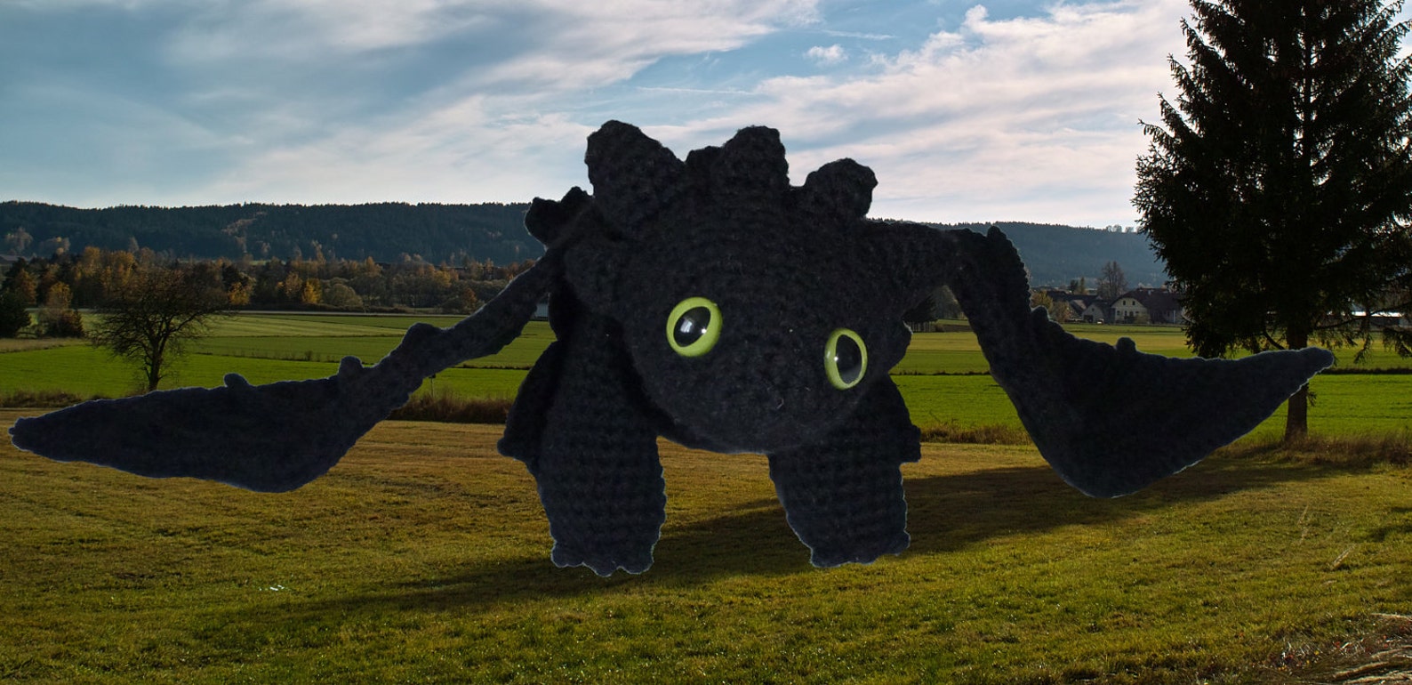 Toothless Dragon night Fury Pattern in PDF - Etsy