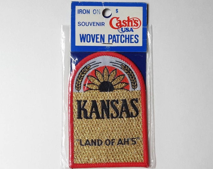 1980s Vintage Kansas "land of Ah's" Embroidered Souvenir Patch- Cash's ...