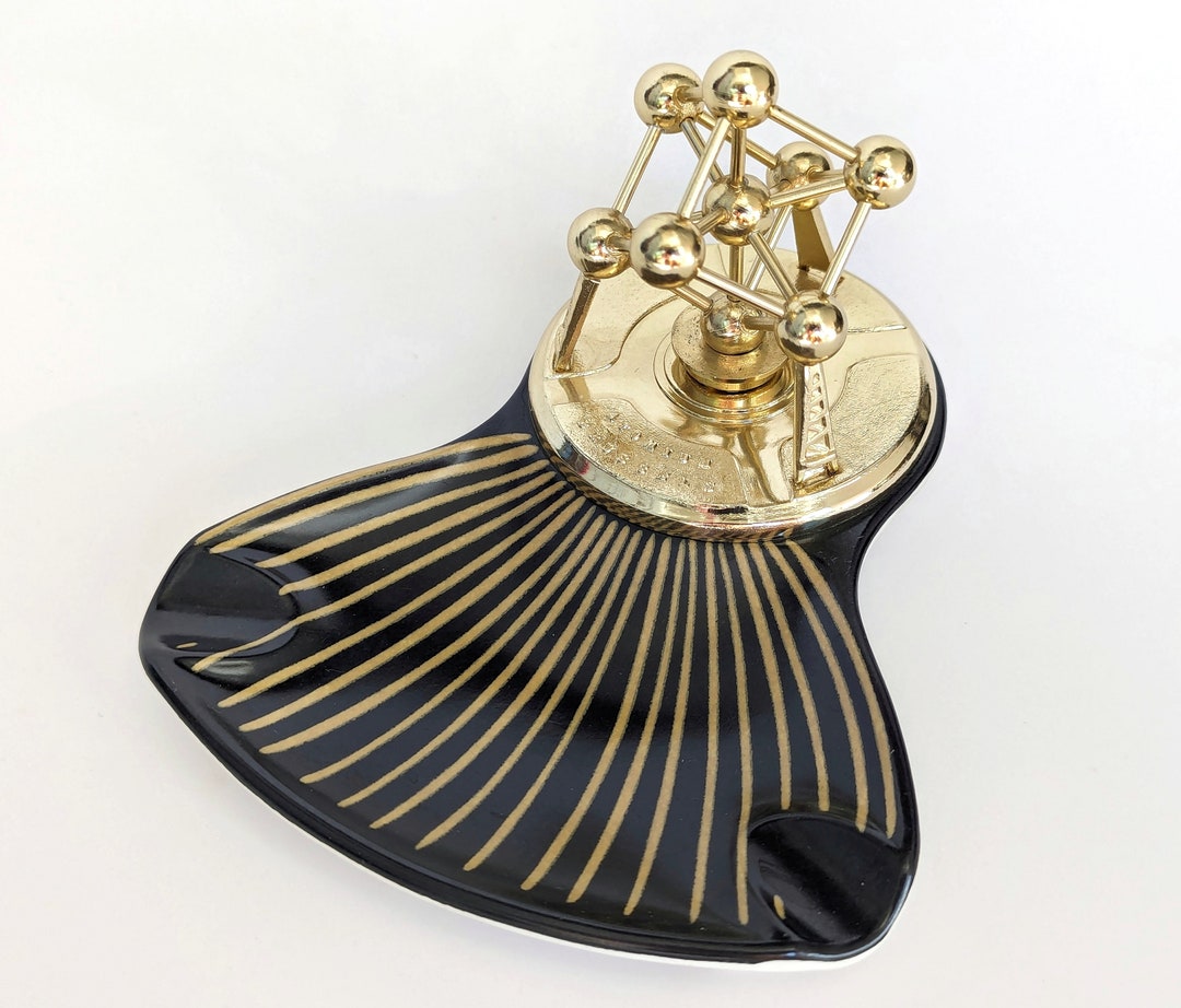 1958 COGEBI atomium Melamine & Metal Souvenir Ashtray From World's Fair ...