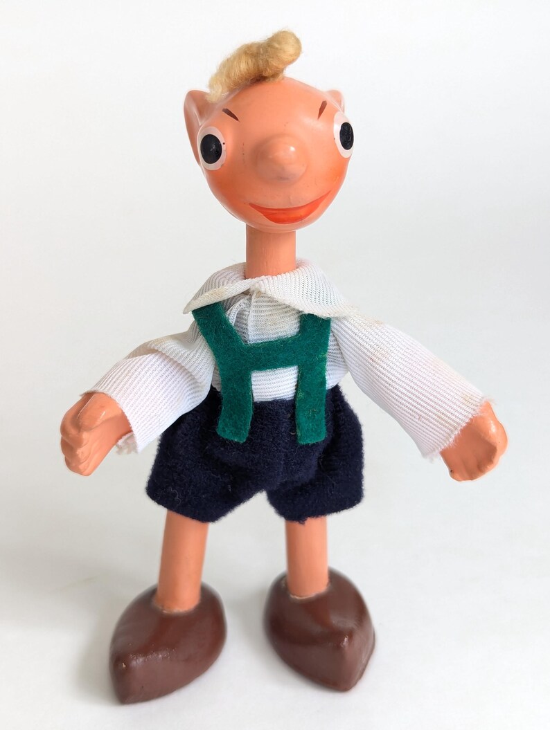 Vintage "hurvínek" Poseable Doll Figurine- Wood? Plaster ...