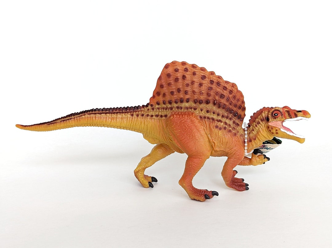NWT 2001 Vintage SAFARI Spinosaurus Plastic Vinyl Dinosaur Toy W ...